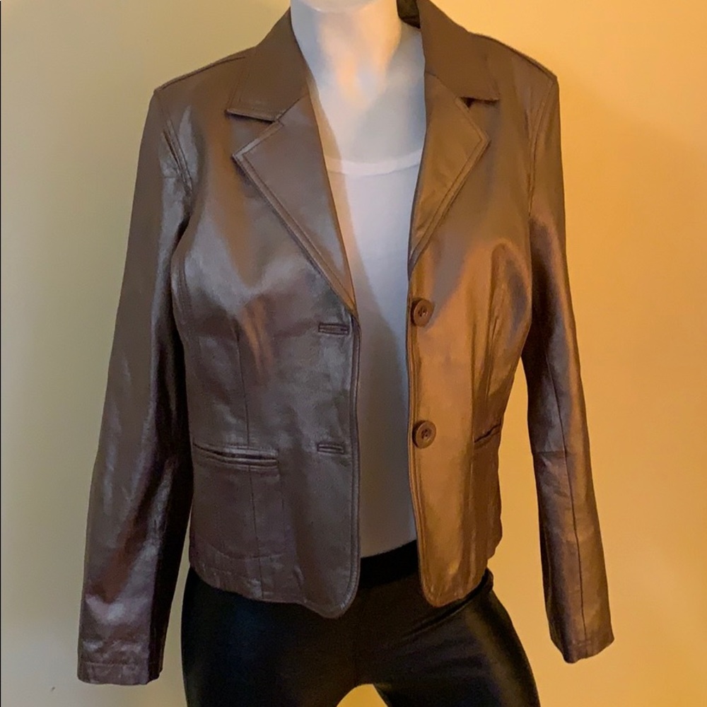 Uniform Pewter Leather Jacket By John Paul Richard - Gem
